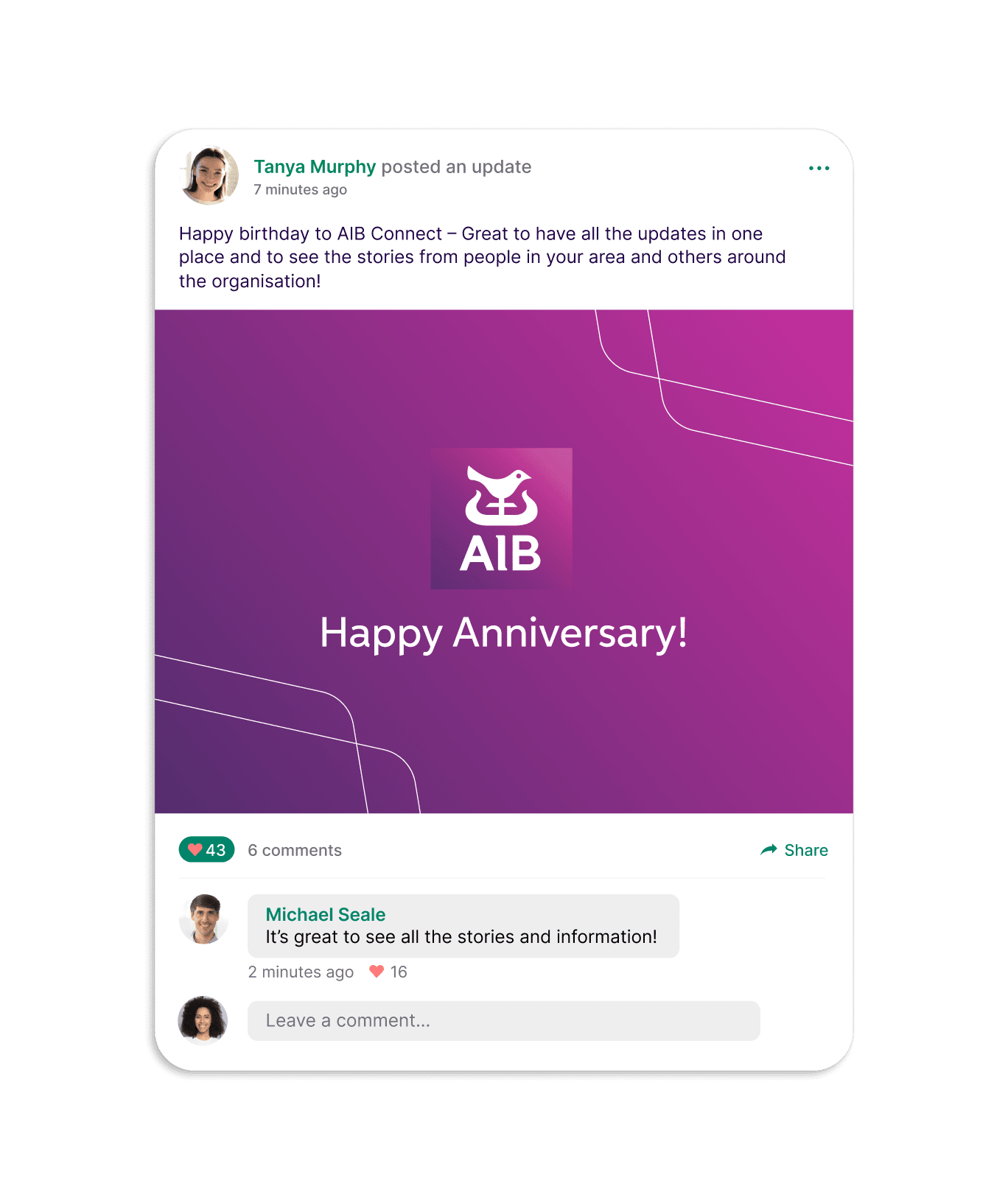 AIB & Workvivo connect 10,000+ financial services colleagues
